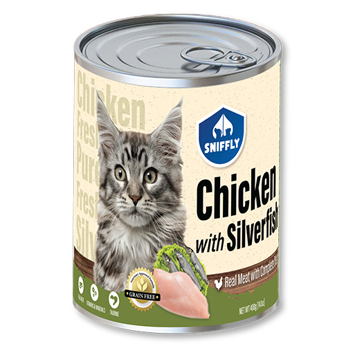 Sniffly Chicken Silverfish 400g (Chicken Based) – Sniffly